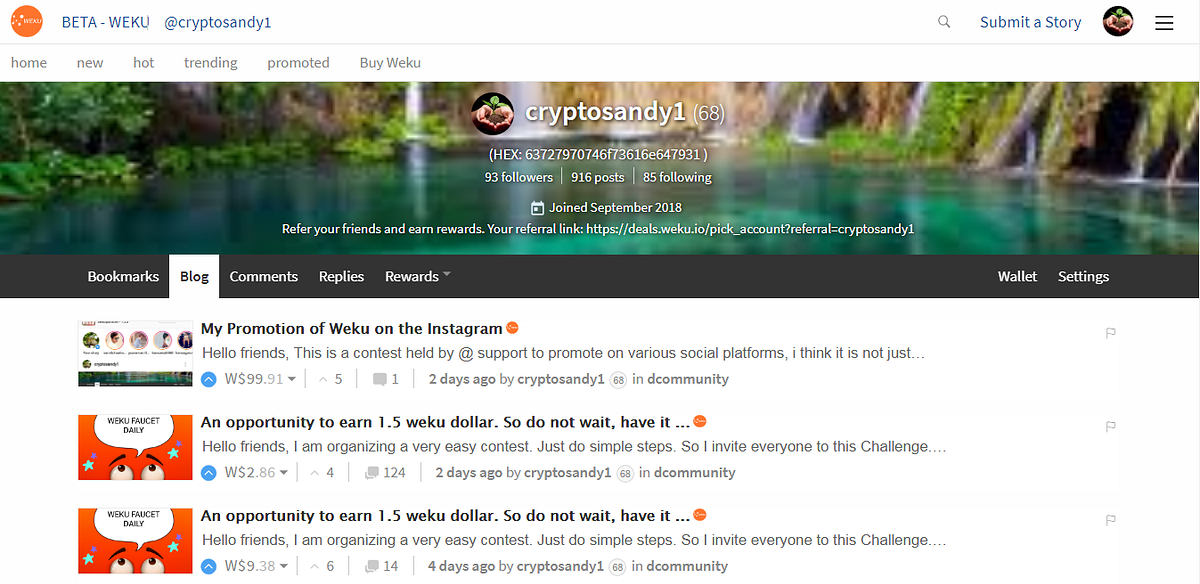 Promo of WEKU. Hello Friends, Weku is a social… | by Cryptosandy1 | Medium