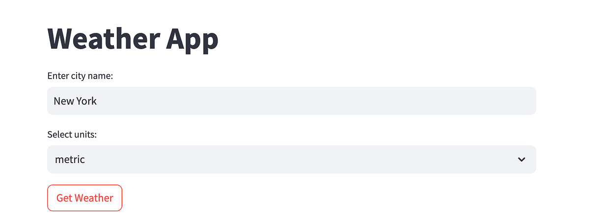 Building a Weather App with Python and Streamlit | by krishankant singhal | Medium
