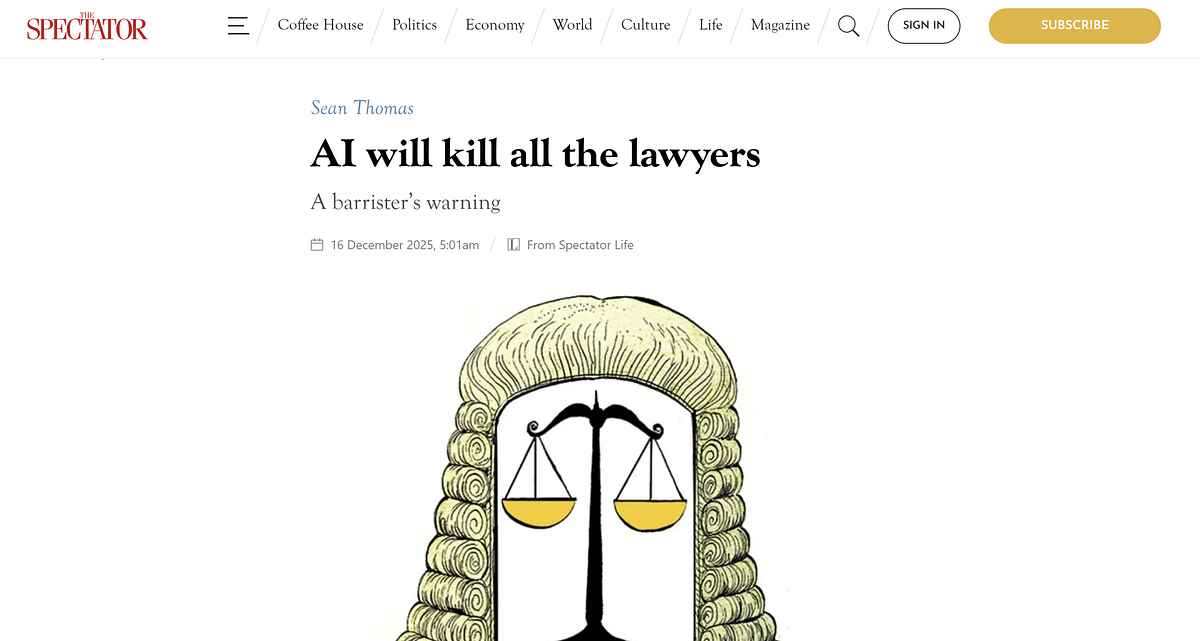 AI Isn’t Killing Lawyers. It’s Killing the Old Work Lawyers Did. | by ...