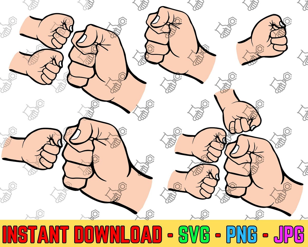 Father’s Day Fist Bump Set Family SVG, Father’s Day Design, Baby ...