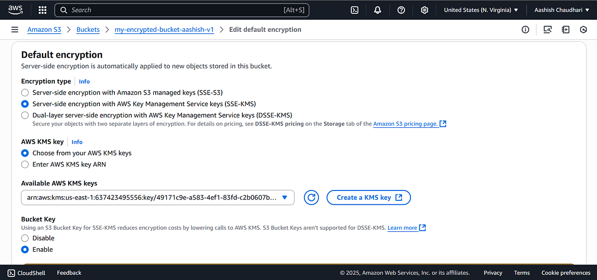 My Hands-On Guide to Mastering AWS KMS and S3 Encryption | by Aashishchaudhari | Jul, 2025 | Medium