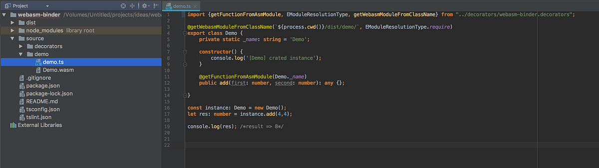 Binding Webassembly Module Functions To Typescript Class Methods By 3251