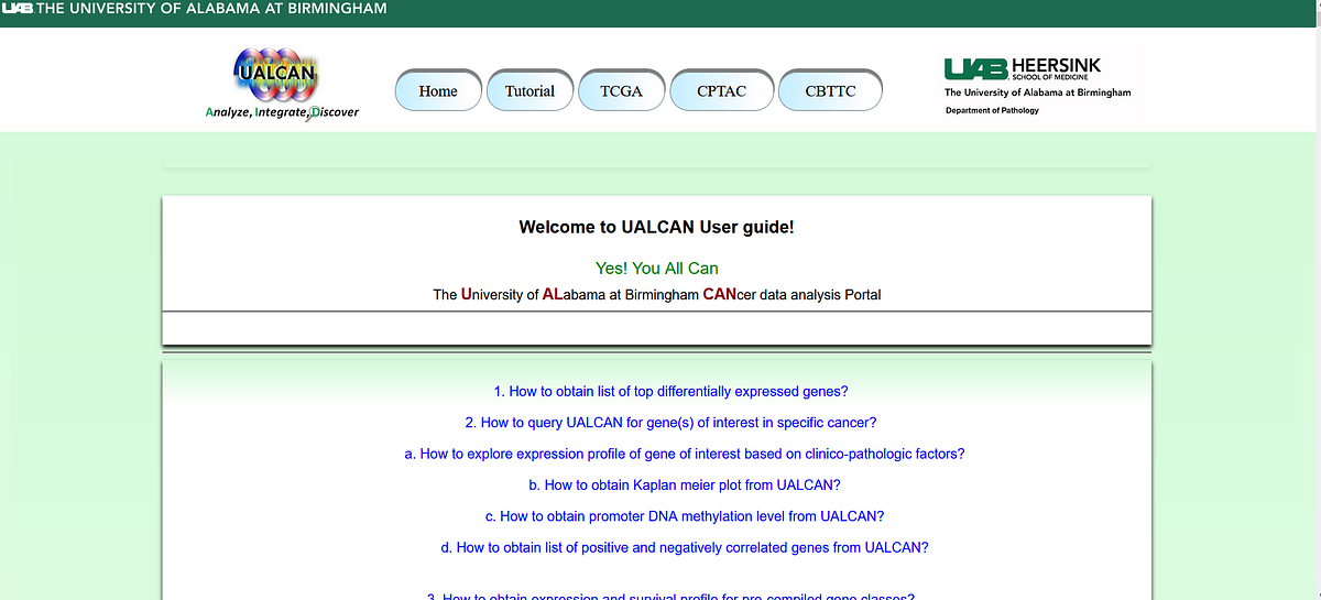 Bioinformatics #13: UALCAN — user friendly web application for multi ...
