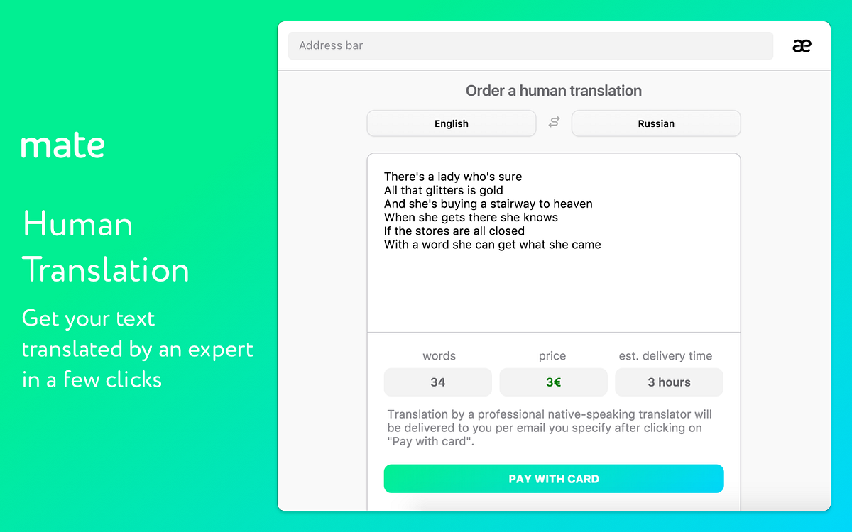 Mate Human Translation—Translate Your Texts By Experts In A Few Clicks ...