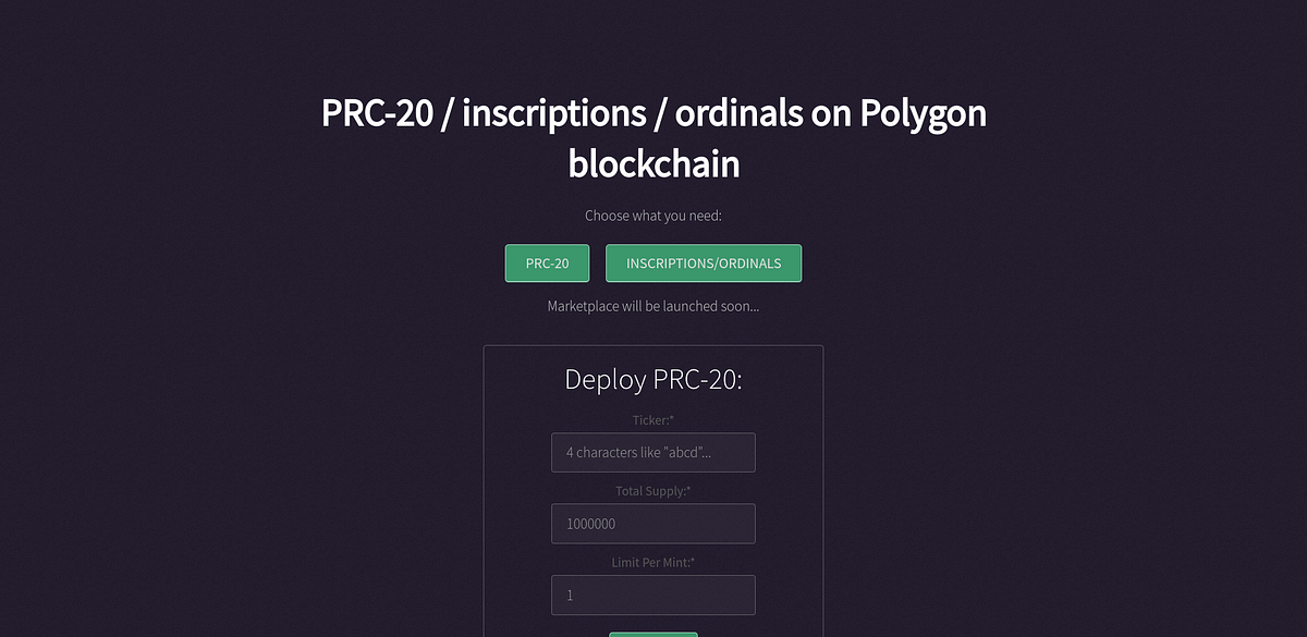 Ordinals, inscriptions and PRC-20 tokens on Polygon blockchain - Crypto Guides - Medium