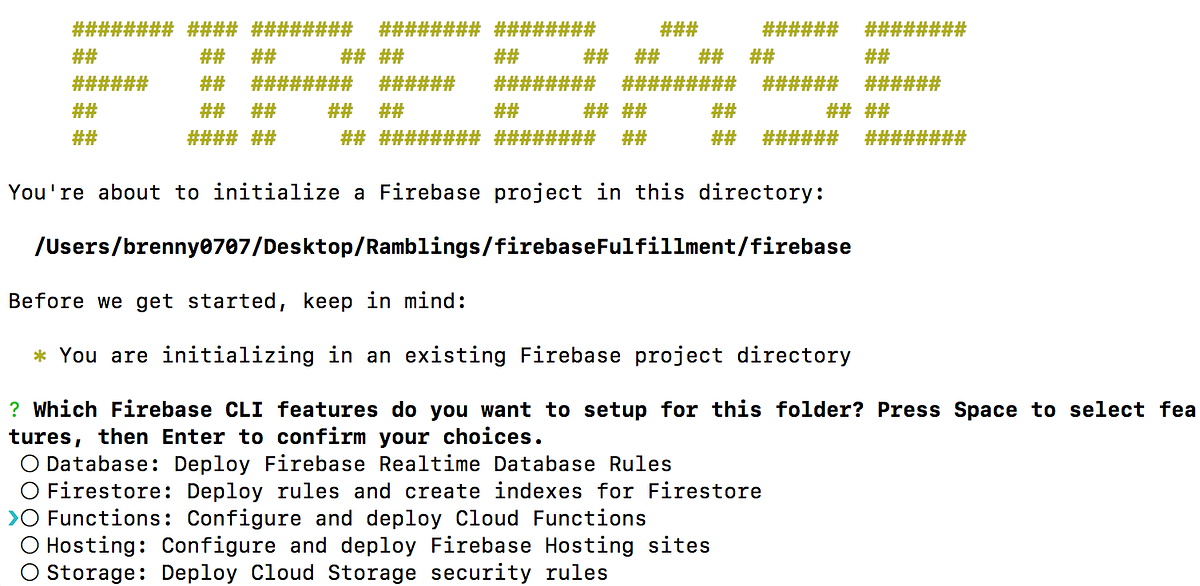 Exporting Dialogflow Fulfillment Code from Inline Editor to Firebase CLI | by Brendan Ko | Medium