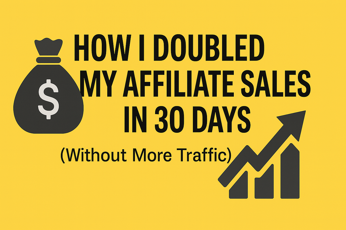How I Doubled My Affiliate Sales in 30 Days (Without More Traffic) | Medium