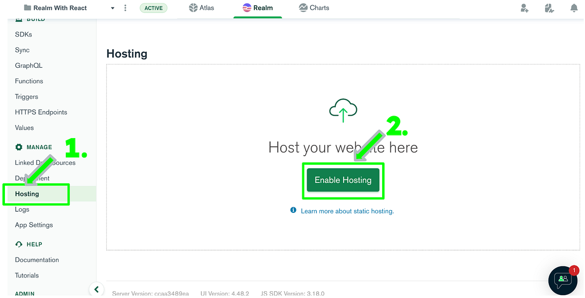 Host/Deploy your React.js Web-App on Atlas App Services | by Sourabh ...