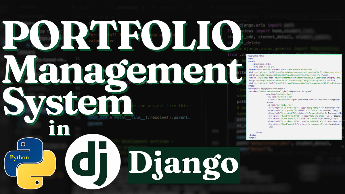 Portfolio Management System in Django with Source Code | by JOKEN ...