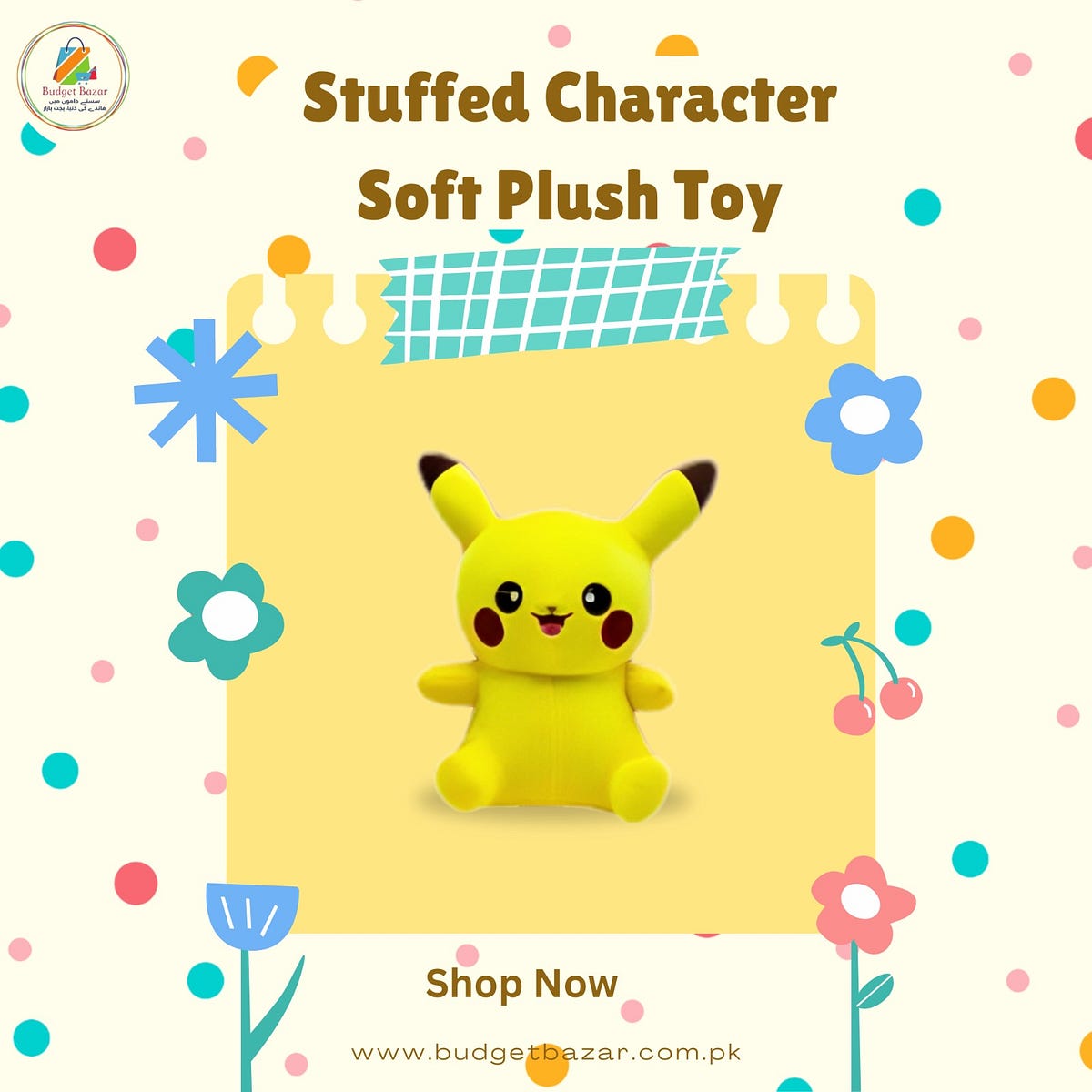 Bring home the cutest stuffed character! 🧸 - Budget Bazar - Medium
