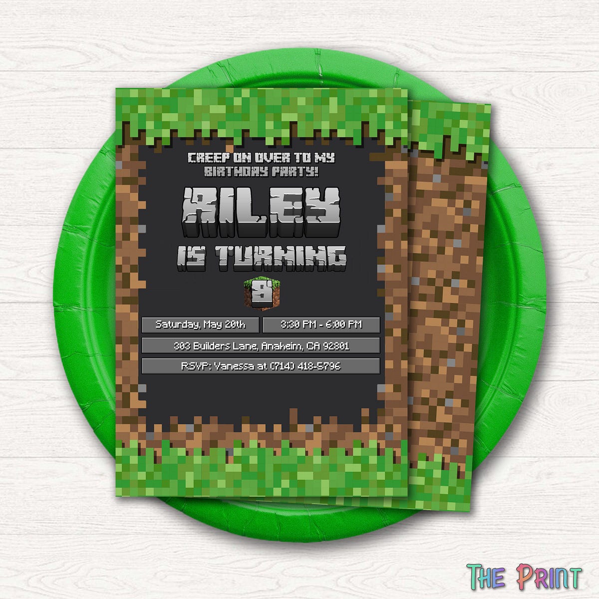 Pixelated Video Game Invitation, Pixelated Game Birthday Invitation ...
