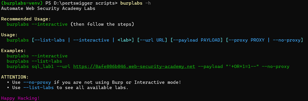 burplabs: Automated python package for portswigger labs | by Sneh bavarva | System Weakness