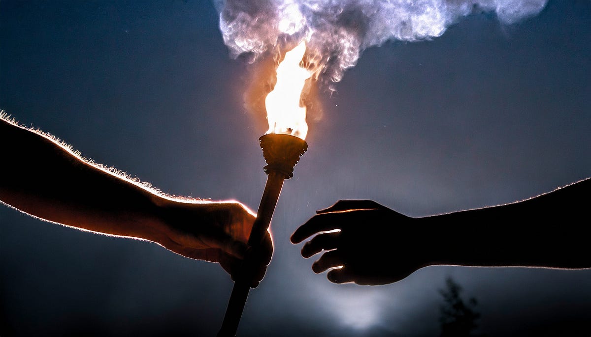 Passing the torch.. Breathe in. Stress your muscles. Rob… | by Jose Pher. The Third. | Medium