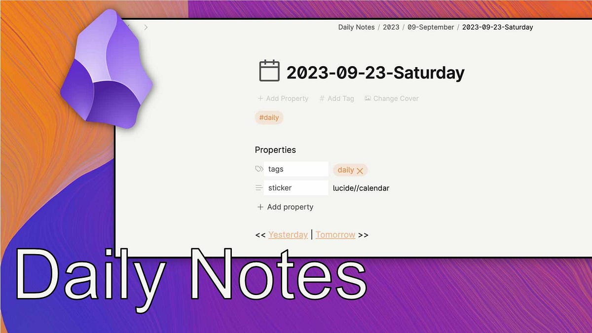 Daily Notes, the most important Obsidian plugin | Medium