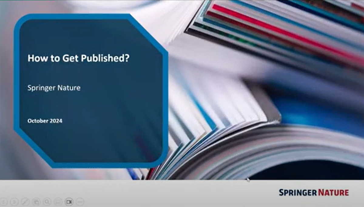 How to Get Published.. Springer Nature, October 2024 Speaker … | by ...