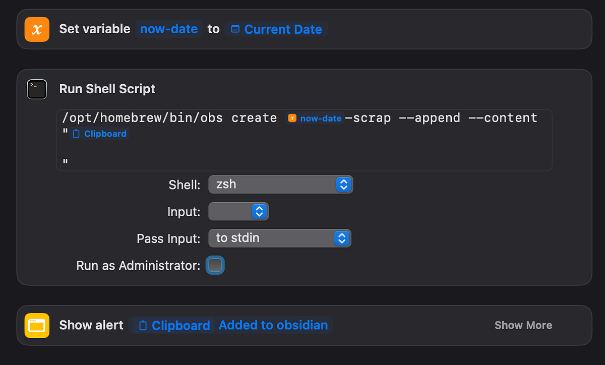 Clipboard to obsidian in mac. I wanted a way to create a scratch pad ...