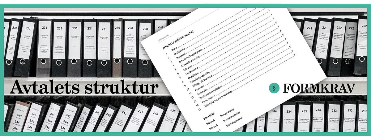 Formkrav: Hur du bör strukturera ett avtal | by Writeren | Medium