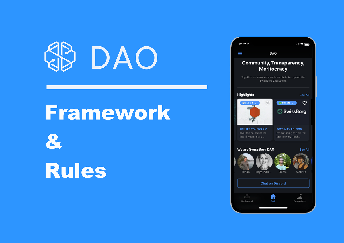 SwissBorg DAO Framework. A short guide on hThe new DAO app is… | by ...