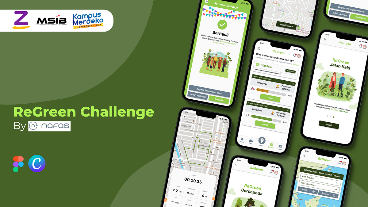 UI/UX Project : ReGreen Challenge Menu by Nafas Air Quality App | by Andi Annisa Amalia | Feb ...