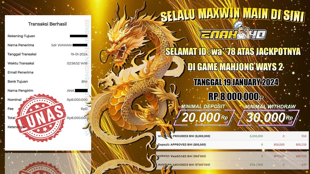 NAGA MAHJONG WAYS MEMBUKTIKAN KEGENASAN NYA BERMAIN DI ENAK4D - bukti jp enak4d - Medium