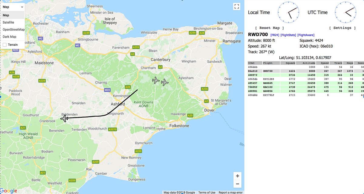 Realtime plane tracking on OSX using DVB-T SDR | by Matt Palmer | Medium