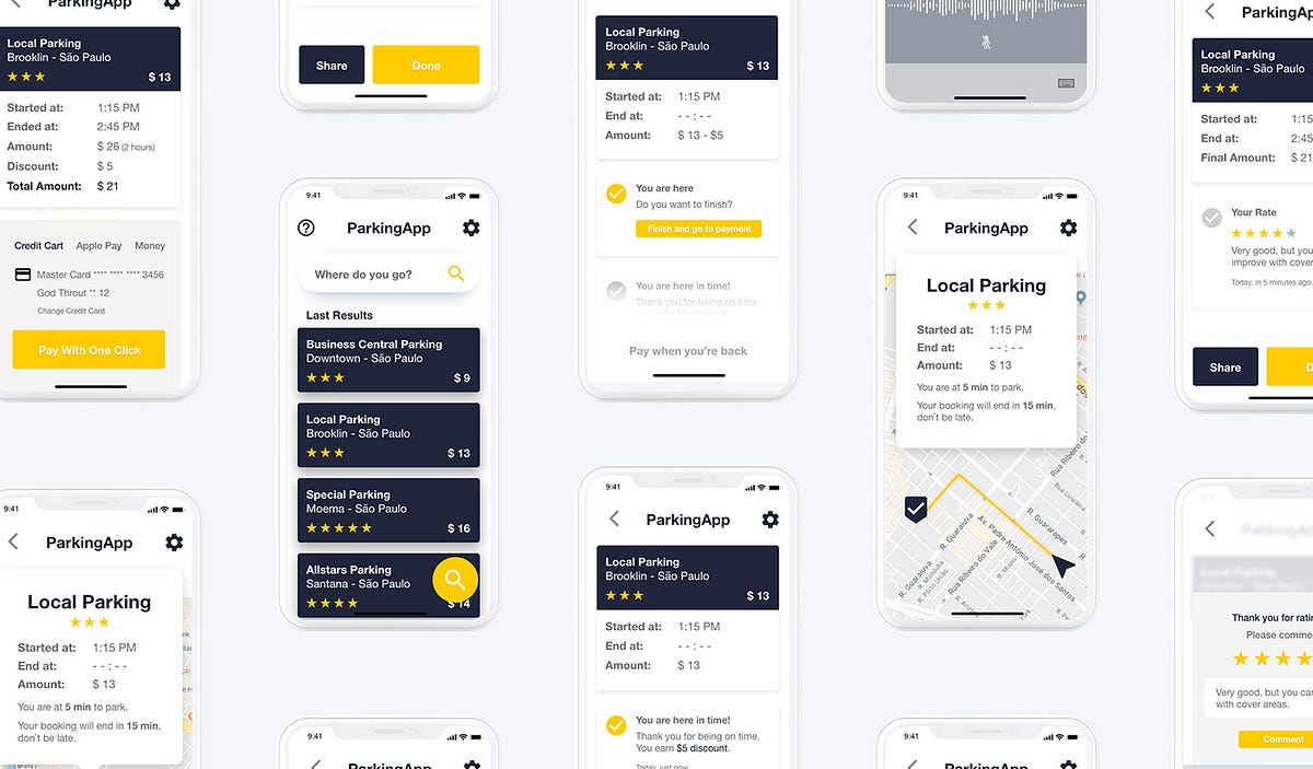 UI/UX Case Study: ParkingApp - Using a app to find, parking and pay ...