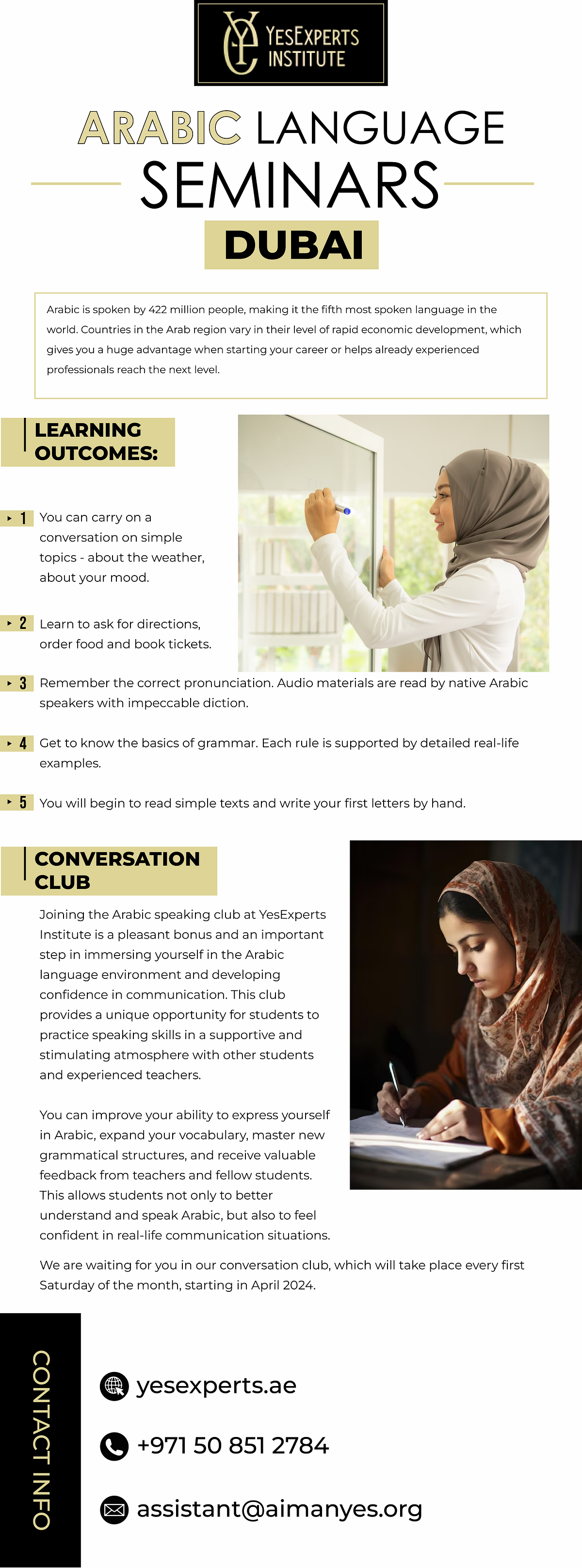 Arabic Language Seminars Dubai: Master the Language with YesExperts ...