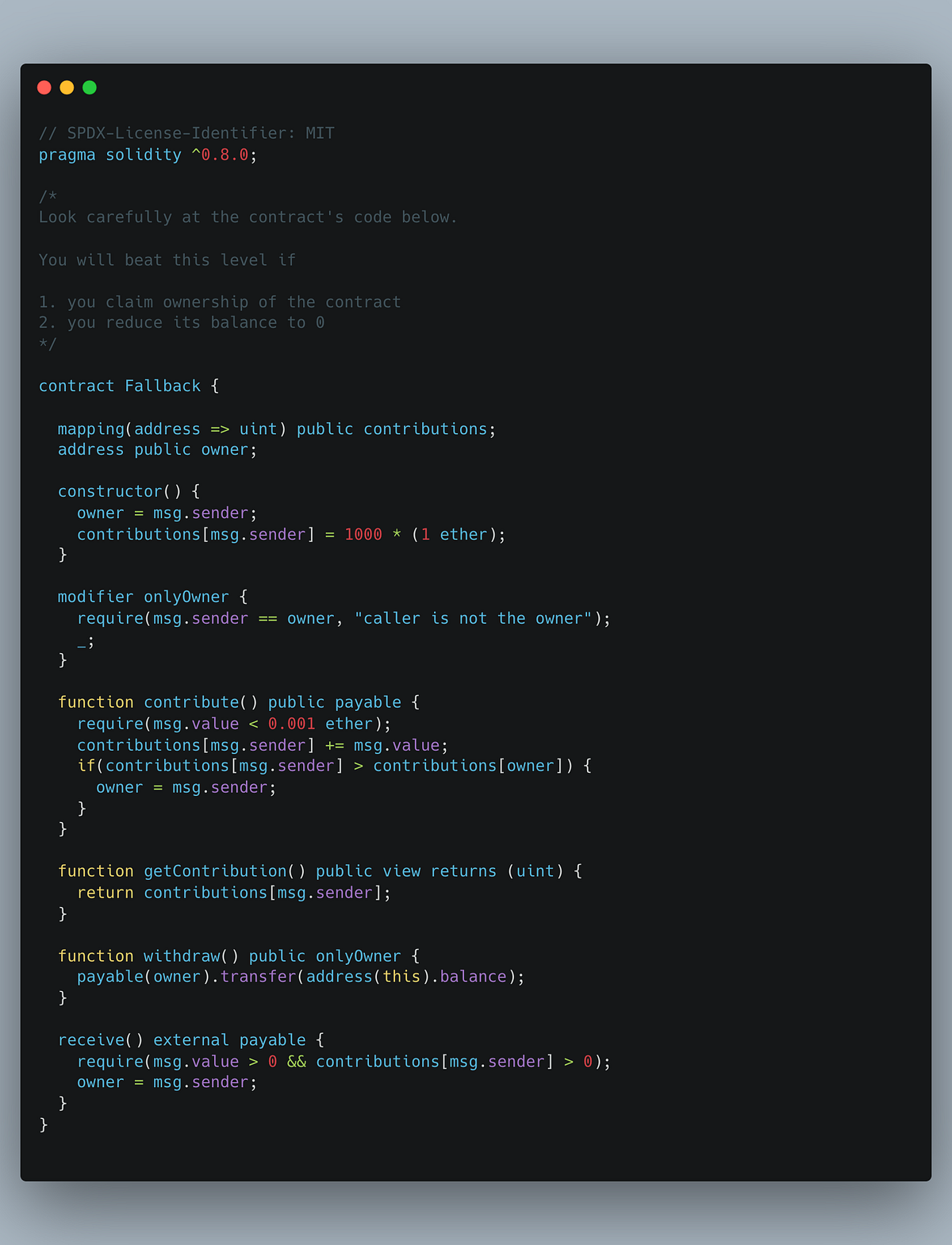 🍵👩‍🚀Fallback👨‍🚀🍵. A walkthrough of the Fallback challenge… | by ...