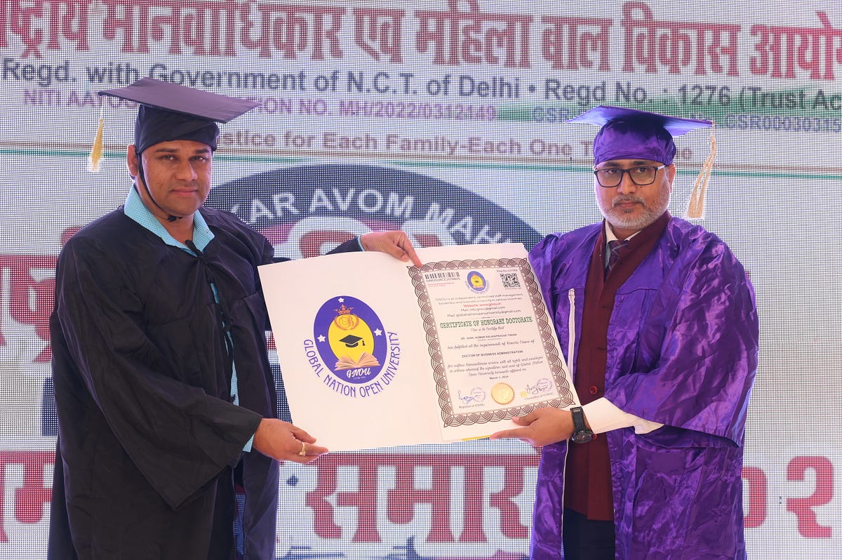 Global Nation Open University (GNOU) Awards Honorary Doctorates at ...