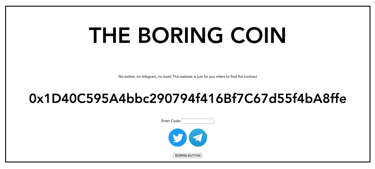 The Boring Coin Unveils Mysterious Code, Challenging Web3 Community to ...