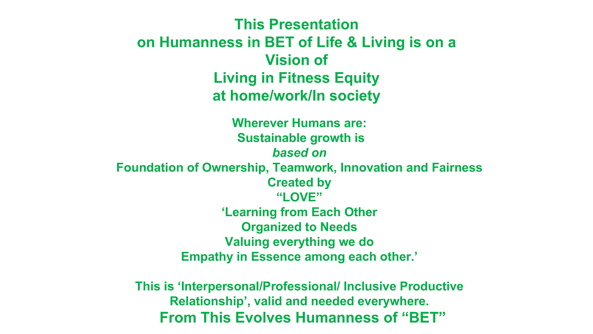 Human ‘BET’ on “LIFE & Living. At Home & Work — In Society | by Barry ...
