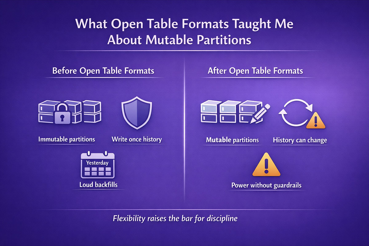 What Open Table Formats Taught Me About Mutable Partitions? | by ...