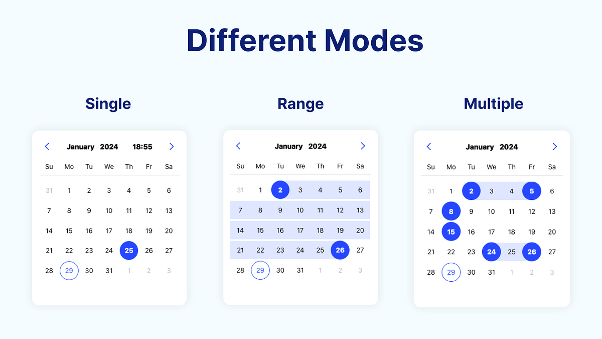 Calendar UI Library for React Native | by Andrew Chester | Medium