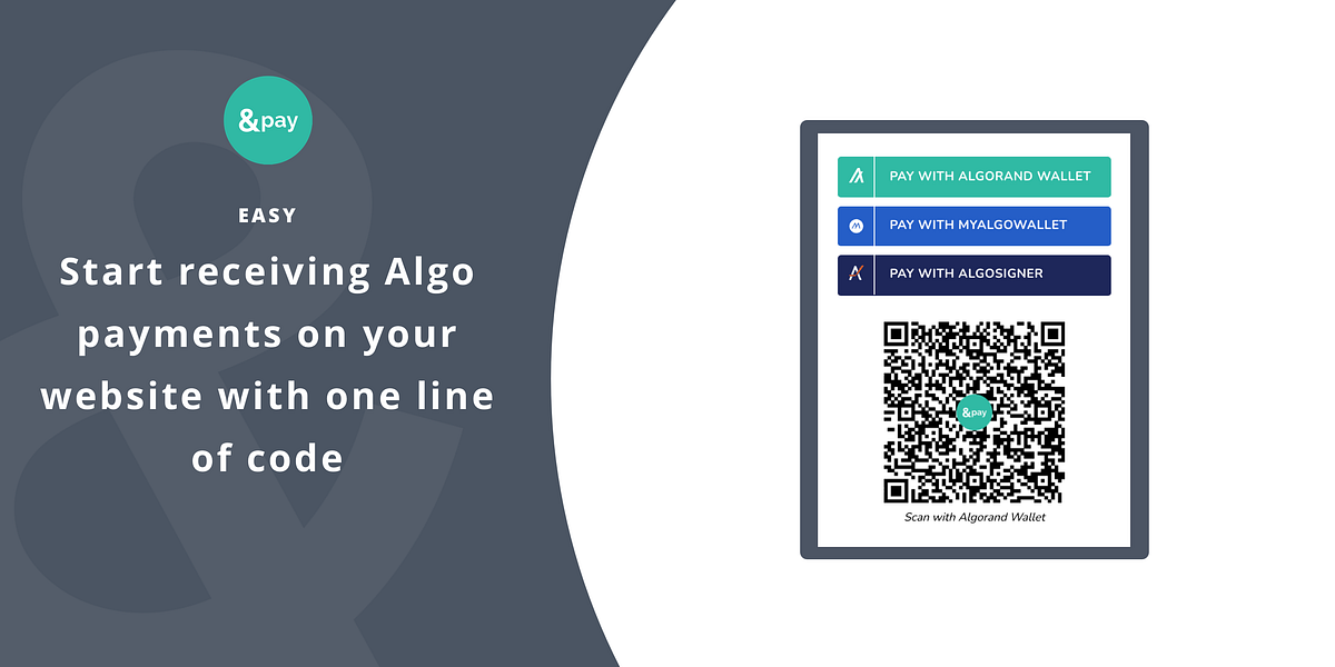 Start receiving Algo payments on your website with one line of code ...