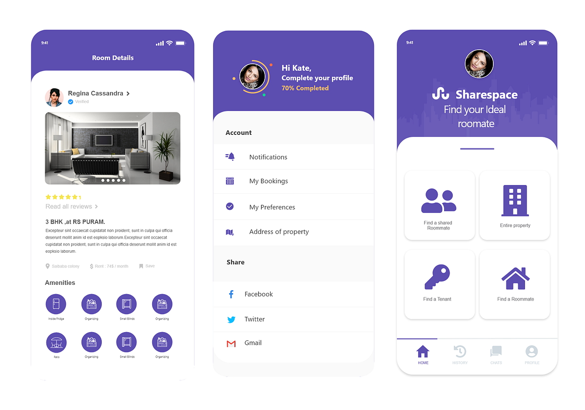 Sharespace App concept for finding roomates- A ux casestudy | by ...