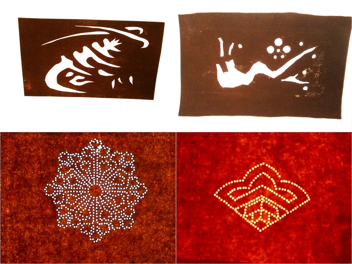 Japanese Stencils for Patterns of Kimono Dress, Chiyogami Paper and ...