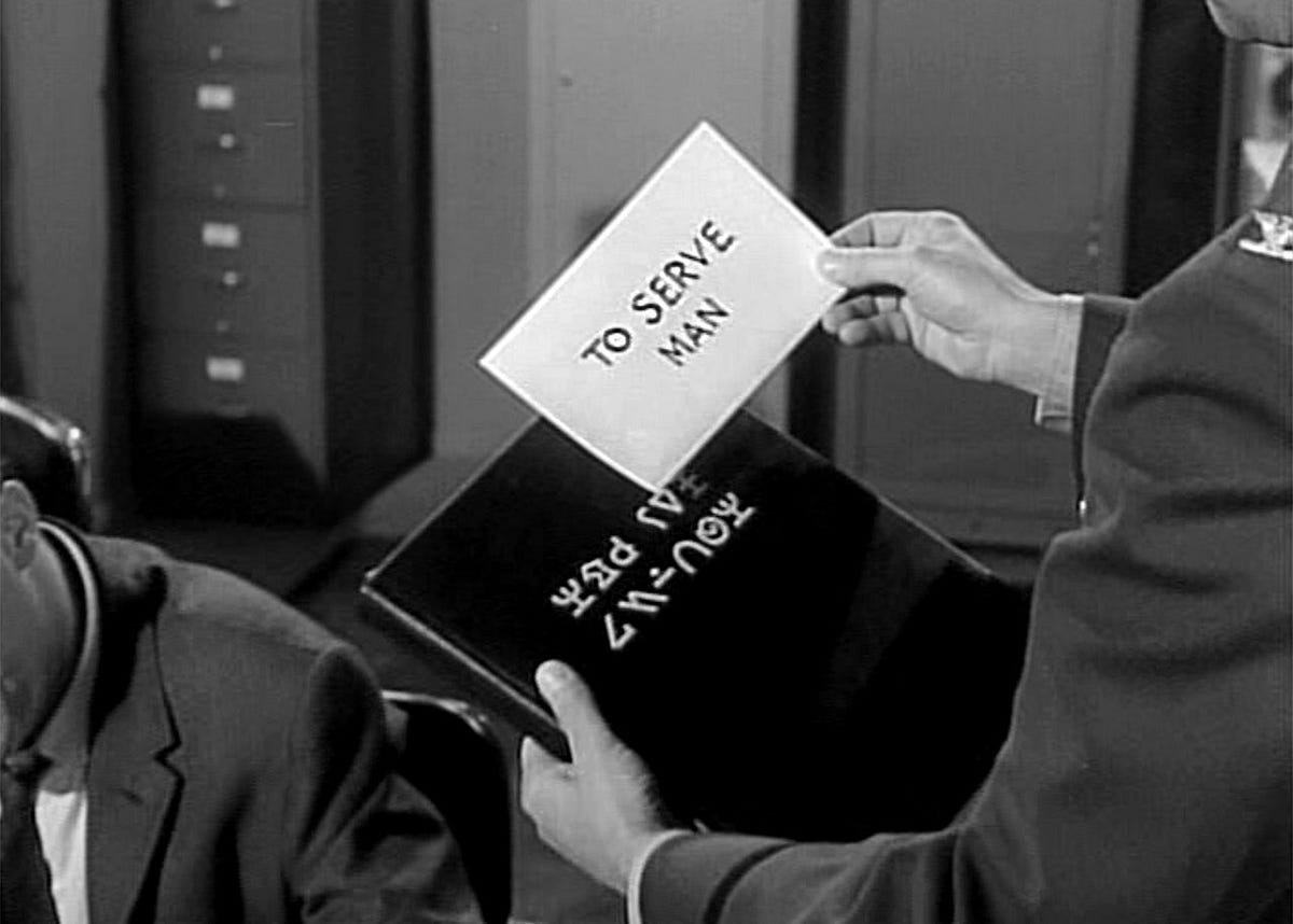 The Reveal in ‘To Serve Man’. Caveat Emptor? | by Marc Barham | Counter ...