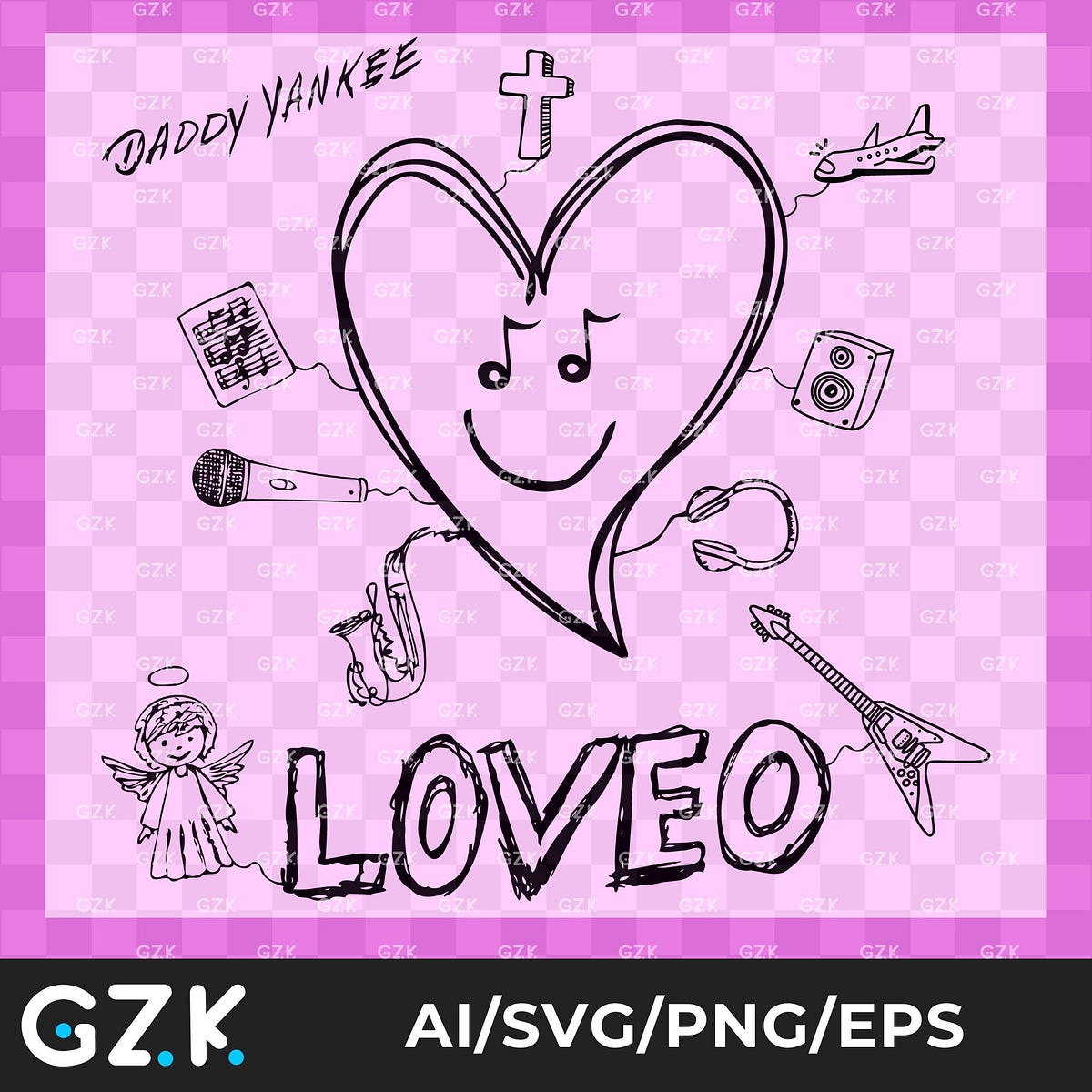 Daddy Yankee Loveo Art — SVG PNG AI Eps- Donante de Sangre Legendaddy ...