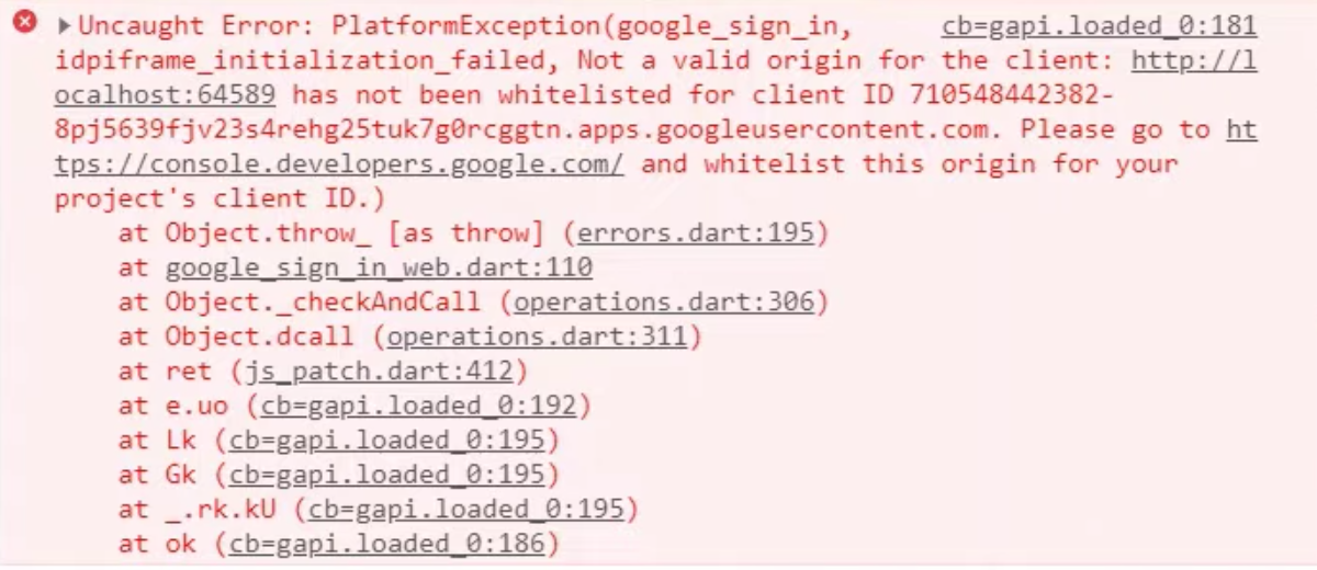 Flutter Web: Fix Localhost Google Sign In Authentication Error | by Prasad Shirvandkar | Medium