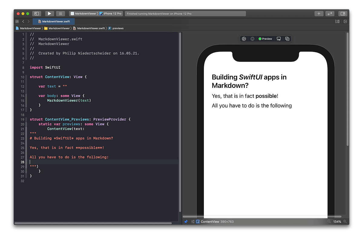 Building SwiftUI apps in Markdown | by Philip Niedertscheider | ITNEXT