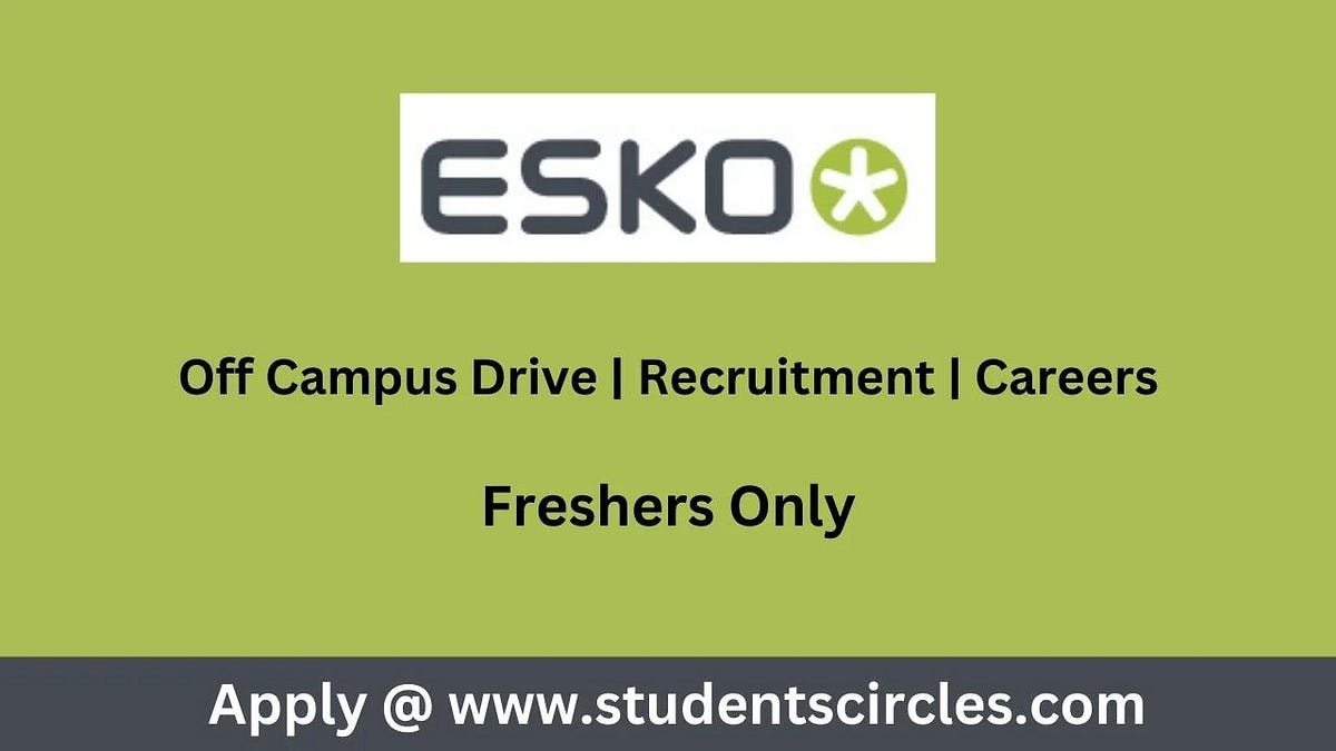 Esko Careers 2023 | Fresher | Direct Link | by V G Selvam | apuzzindia ...
