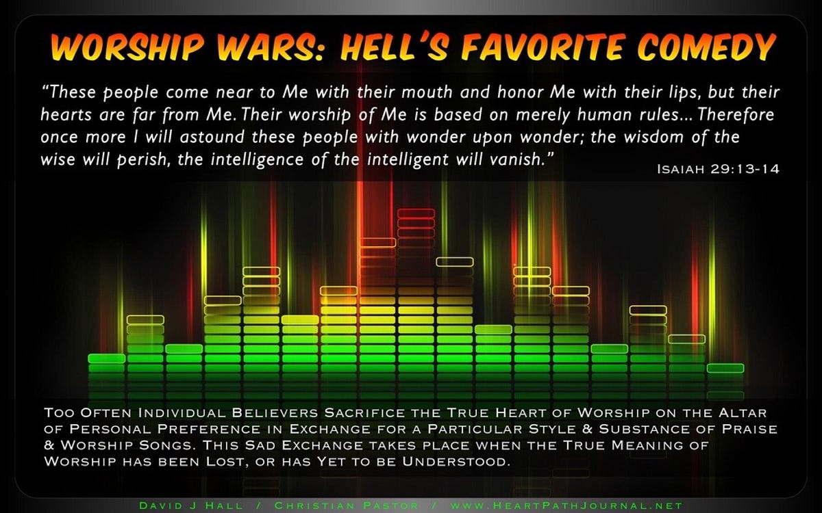 Worship Wars: Hell’s Favorite Comedy | by David J. Hall | Medium