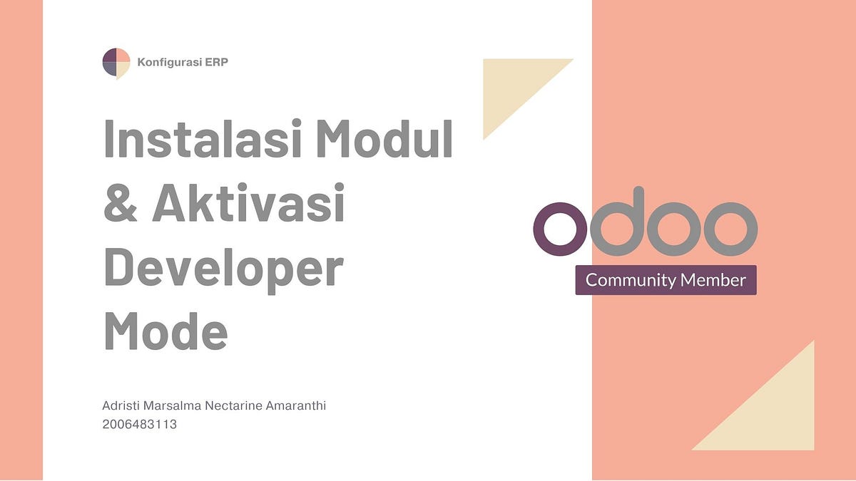 Odoo 16 — Tutorial Instalasi Modul dan Aktivasi Developer Mode | by Adristi Marsalma | Medium