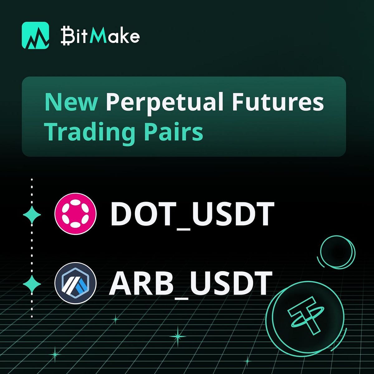 BitMake USDT futures trading area launched ARB and DOT futures pairs ...