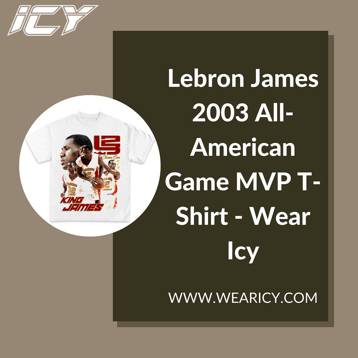 Lebron James 2003 All — American Game MVP T-Shirt — Wear Icy - Wear Icy ...