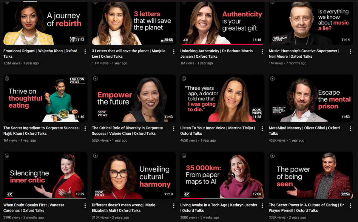 The Top 10 Oxford Talks You Need to Watch | by Vanessa Cardenas | Relationship Reset Expert ...