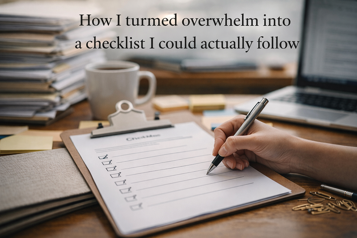 How I turned overwhelm into a checklist I could actually follow | by ...