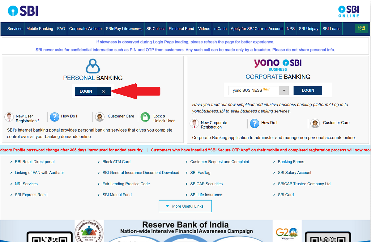 Sbi Net Banking Online