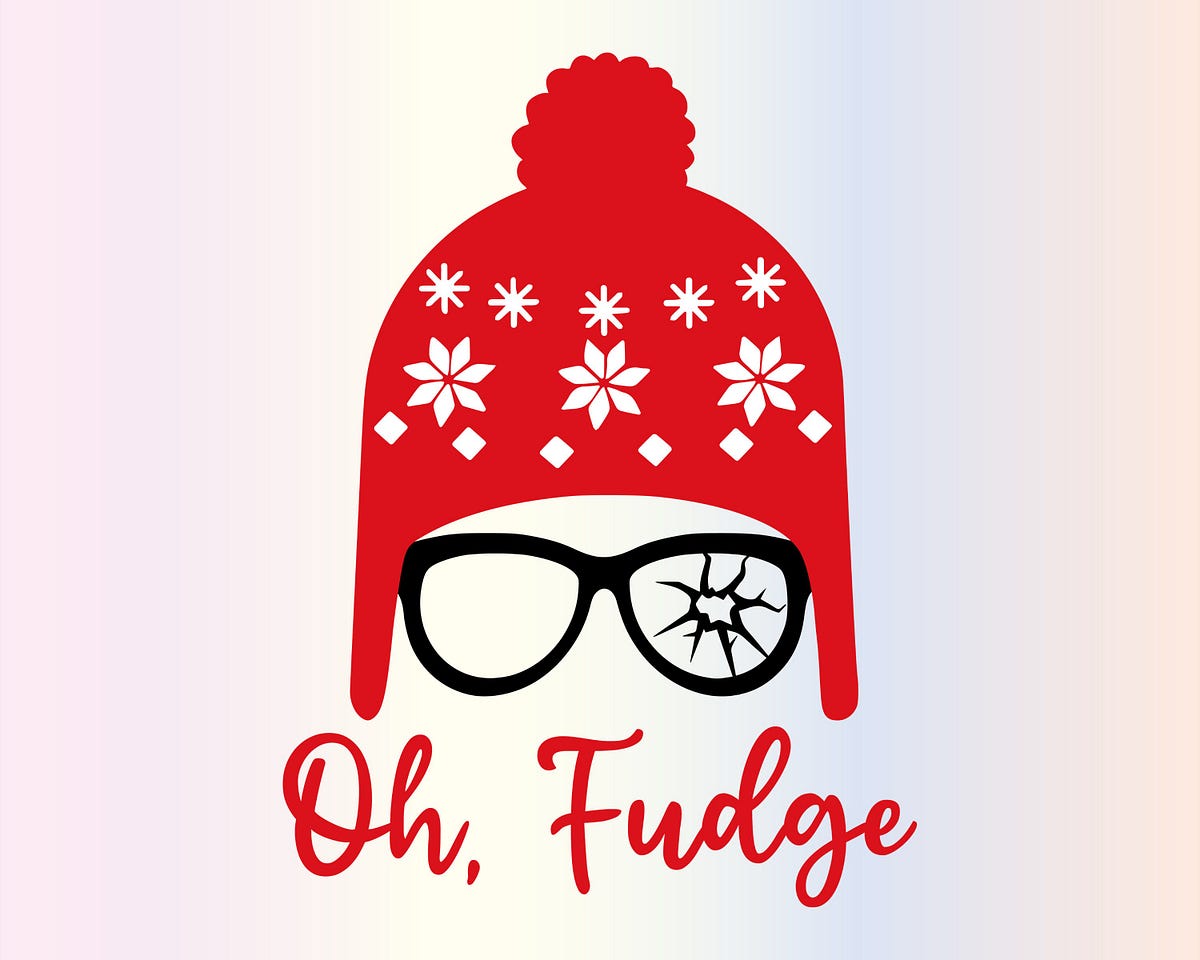 Oh Fudge Svg files for Cricut, Funny Kids Retro Christmas Movie Holiday ...